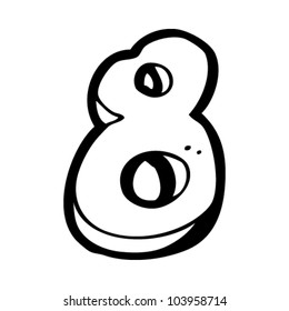 Cartoon Number Eight Stock Vector (Royalty Free) 103958714 | Shutterstock