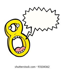 personaje de caricatura número 8: vector de stock (libre de regalías ...