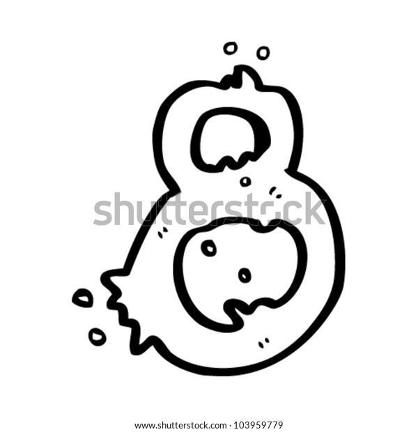 Cartoon Number Eight Stock Vector (Royalty Free) 103959779