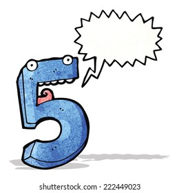 Cartoon Number Five Stock Vector (Royalty Free) 222449023 | Shutterstock