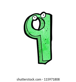 Cartoon Number Nine Stock Vector (Royalty Free) 110200334