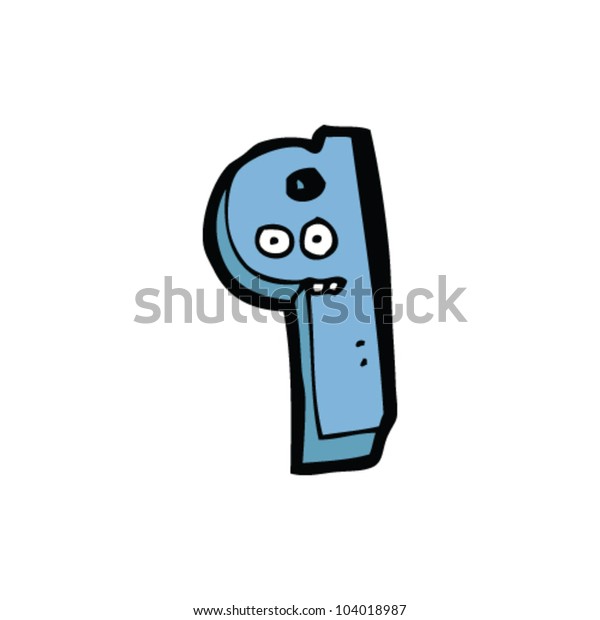 Cartoon Number Nine Face Stock Vector (Royalty Free) 104018987 ...