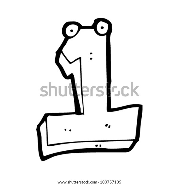 Cartoon Number One Face Stock Vector (Royalty Free) 103757105 ...
