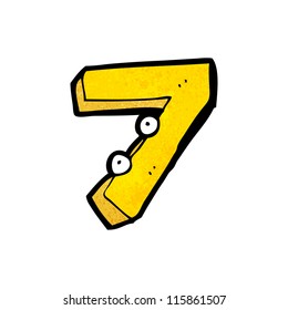 Cartoon Number Seven Stock Vector (Royalty Free) 115861507