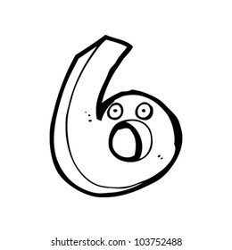 caricatura número seis: vector de stock (libre de regalías) 103752488 ...