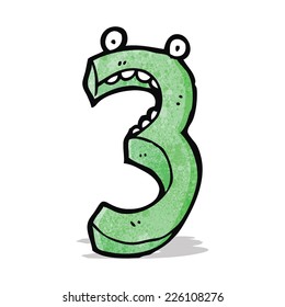 Number Three Cartoon Stock Vector (Royalty Free) 110221391
