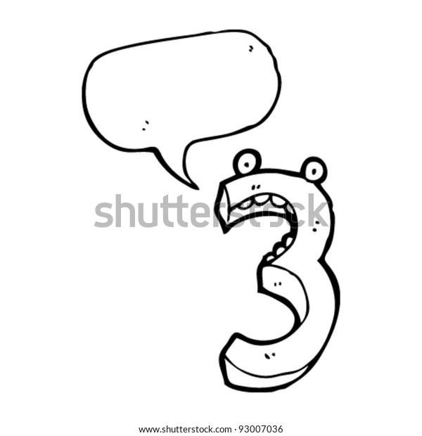 Cartoon Number Three Stock Vector (Royalty Free) 93007036 | Shutterstock