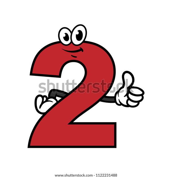 Cartoon Number Two Character: vetor stock (livre de direitos ...