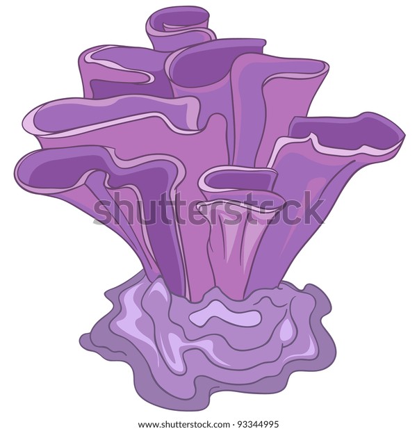 Cartoon Ocean Object Alga Isolated On: เวกเตอร์สต็อก (ปลอดค่าลิขสิทธิ์ ...