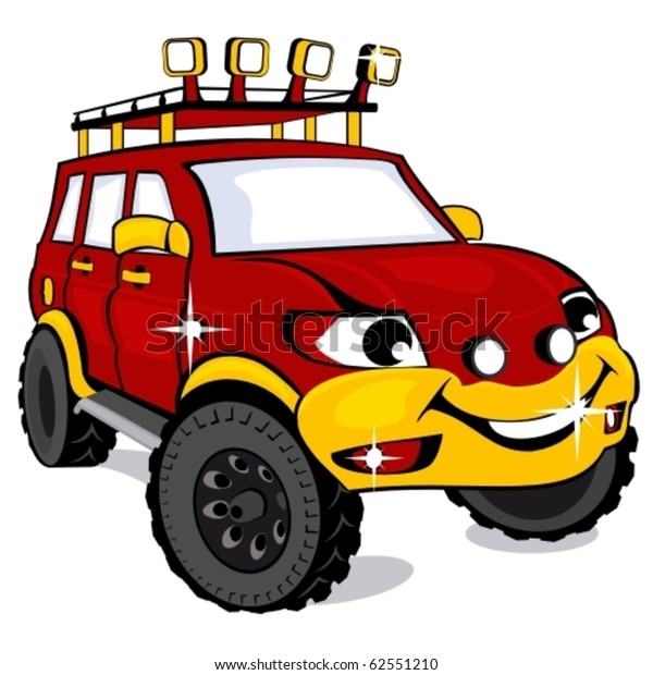 Cartoon Off Road Car: เวกเตอร์สต็อก (ปลอดค่าลิขสิทธิ์) 62551210 ...