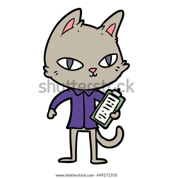 Cartoon Office Cat Stock Vector (Royalty Free) 649272310 | Shutterstock