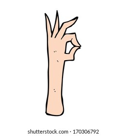 Cartoon Okay Hand Gesture Stock Illustration 210268030