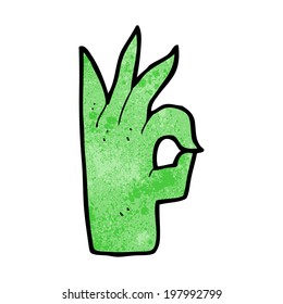 Cartoon Okay Hand Gesture Stock Vector (Royalty Free) 197992799 ...