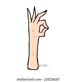Cartoon Okay Hand Gesture Stock Illustration 210268030