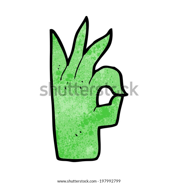 Cartoon Okay Hand Gesture Stock Vector (Royalty Free) 197992799 ...