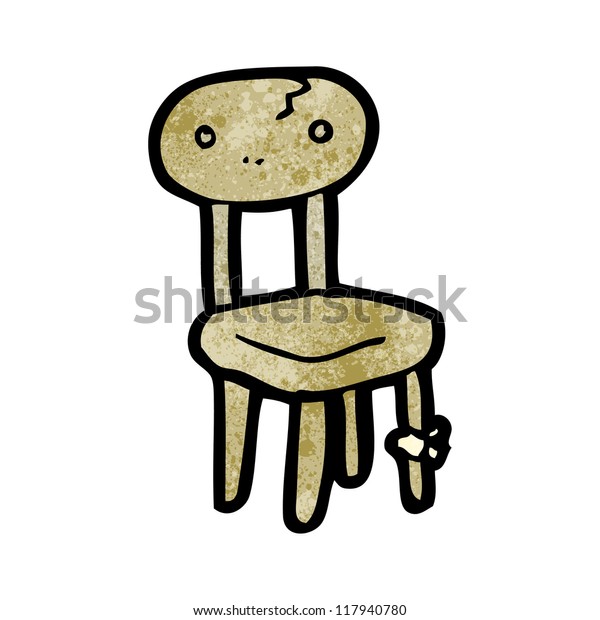 Cartoon Old Broken Chair Stock Vector (Royalty Free) 117940780