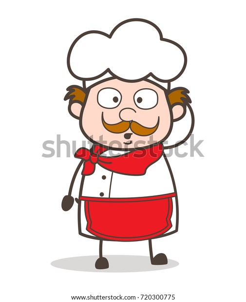 Cartoon Old Chef Hushed Face Stock Vector (Royalty Free) 720300775 ...
