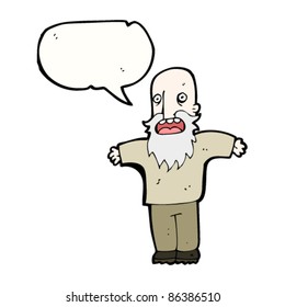 Cartoon Old Man Complaining: เวกเตอร์สต็อก (ปลอดค่าลิขสิทธิ์) 84757564 ...