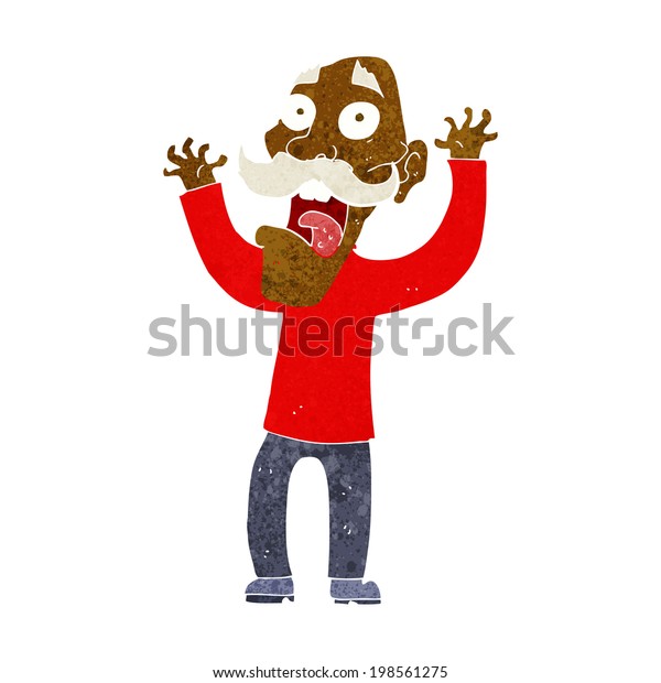 Cartoon Old Man Getting Fright Stock Vector (Royalty Free) 198561275 ...
