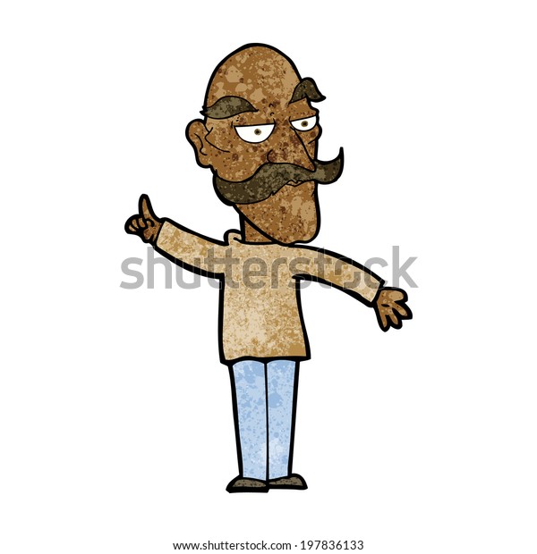 Cartoon Old Man Telling Story Stock Vector (Royalty Free) 197836133 ...