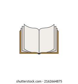 Cartoon Old Open Book Design Vector Stock Vector (Royalty Free ...