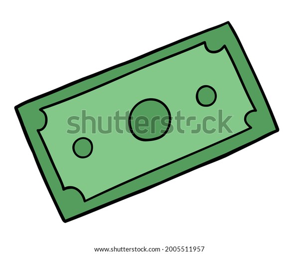 Cartoon One Paper Money Vector Illustration Stock Vector (Royalty Free ...