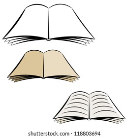 Cartoon Open Book Eps10 Stock Vector (Royalty Free) 118803694 ...