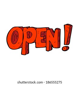 Cartoon Open Symbol Stock Vector (Royalty Free) 189437321 | Shutterstock