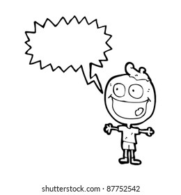 Cartoon Over Excited Boy: เวกเตอร์สต็อก (ปลอดค่าลิขสิทธิ์) 87752542 ...