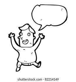 Cartoon Over Excited Man: เวกเตอร์สต็อก (ปลอดค่าลิขสิทธิ์) 82214149 ...