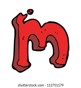 Cartoon Paint Splatter Letter M Stock Vector (Royalty Free) 112751179