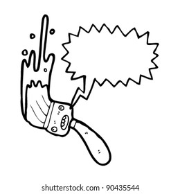 Cartoon Paintbrush Face Stock Vector (Royalty Free) 90435544 | Shutterstock