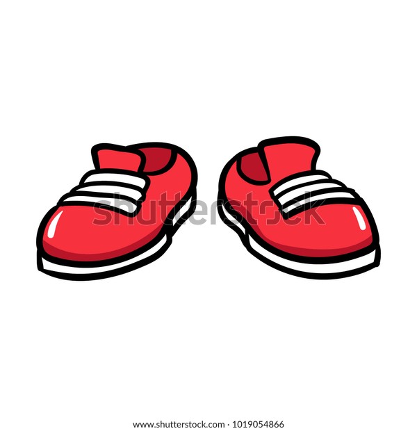 Cartoon Pair Shoes Vector Illustration 스톡 벡터(로열티 프리) 1019054866 ...