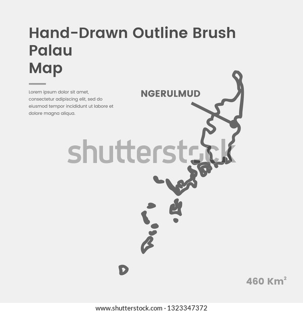 Cartoon Palau Map Hand Drawn Palau Stock Vector (Royalty Free ...