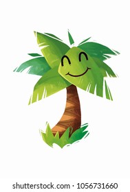 Cartoon Palm Character Stock Vector (Royalty Free) 1056731660 ...
