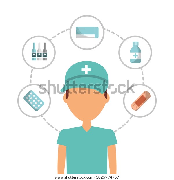 Cartoon Paramedic Staff Emergency First Aid Stock Vector (Royalty Free ...
