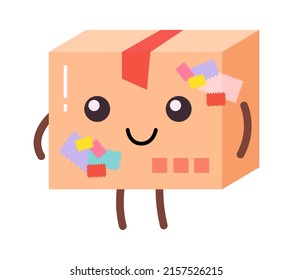 Cartoon Parcel Delivery Service Vector Illustration Stock Vector ...