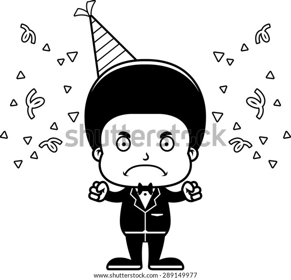 Cartoon Party Boy Looking Angry Stock Vector (Royalty Free) 289149977 ...