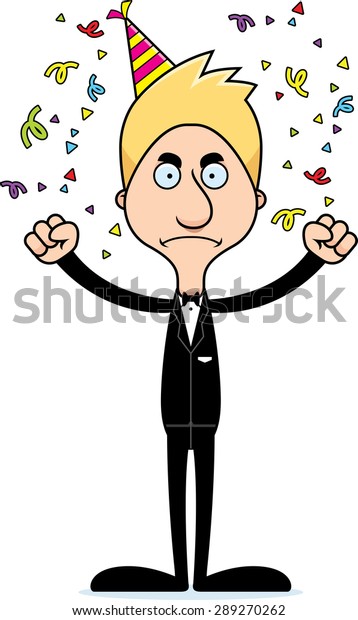Cartoon Party Man Looking Angry Stock Vector (Royalty Free) 289270262 ...