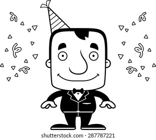 Cartoon Party Man Smiling Stock Vector (Royalty Free) 287787221 ...