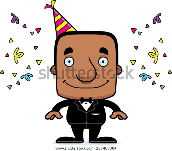 Cartoon Party Man Smiling Stock Vector (Royalty Free) 287489384 ...