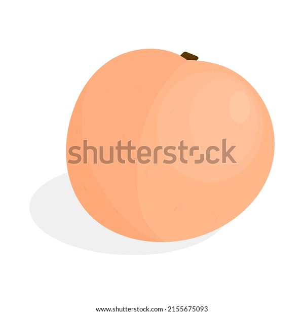 Cartoon Peach Vector Illustration Cartoon Fruit Stock Vector (Royalty ...