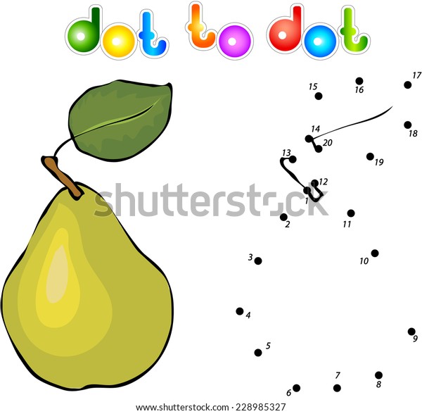 Cartoon Pear Dot Dot Vector Illustration Stock Vector (Royalty Free ...