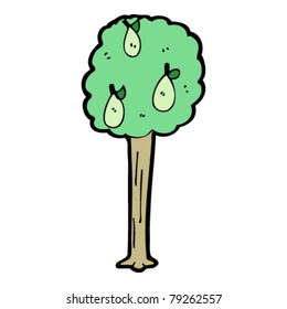 Retro Cartoon Pear Tree Stock Vector (Royalty Free) 151967963