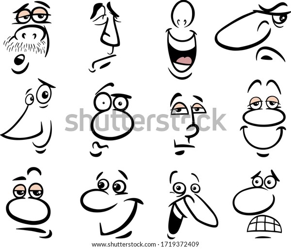 Cartoon People Making Faces Human Emotions Stock Vector (Royalty Free ...