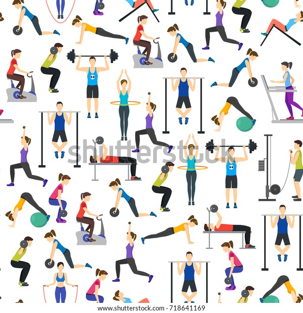 Vector de stock (libre de regalías) sobre Dibujo de personas ejerciendo ...