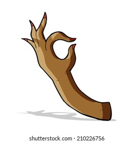 Cartoon Perfect Hand Gesture Stock Vector (Royalty Free) 210226756 ...