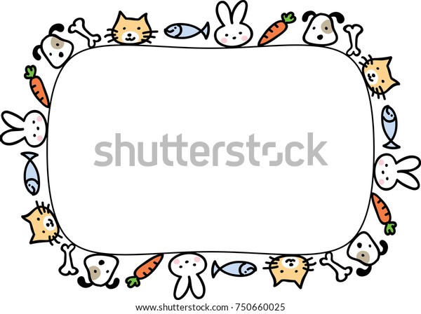 Cartoon Pet Border Design: Vector có sẵn (miễn phí bản quyền) 750660025 ...
