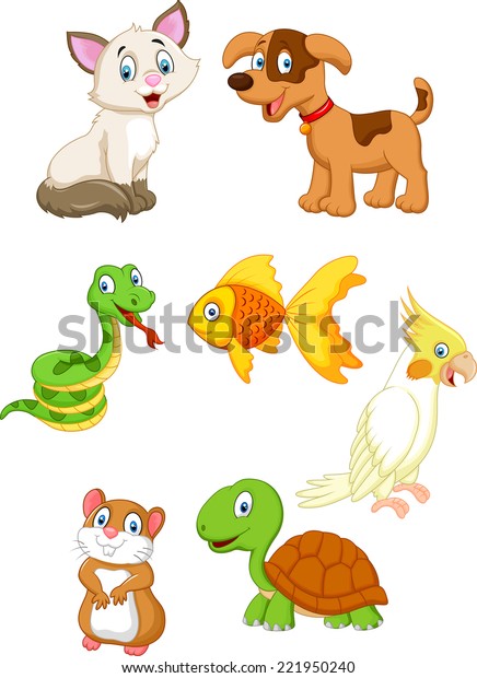 Cartoon Pet Collection Set Stock Vector (Royalty Free) 221950240 ...