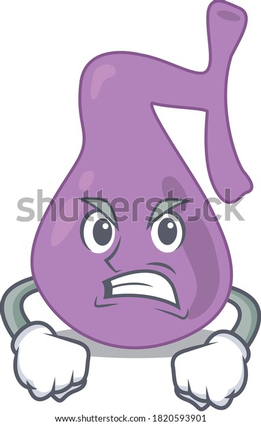 Cartoon Picture Gall Bladder Showing Angry Stock Vector (Royalty Free ...